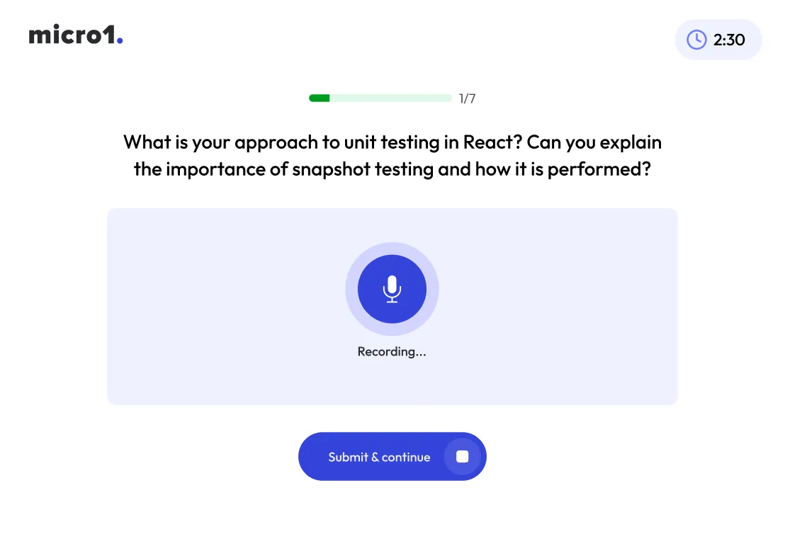 AI-powered mock interviews | micro1
